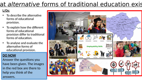 AQA GCSE Sociology - Education: Alternative forms of education ...