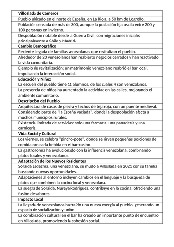 Spanish - A Level - La inmigración en España: procedencia, distribución ...