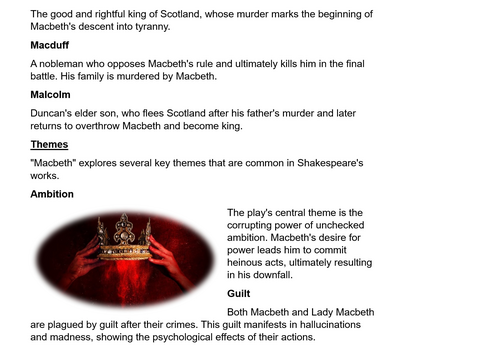 AQA GCSE English Literature - Macbeth - A Beginner's Guide to Studying ...