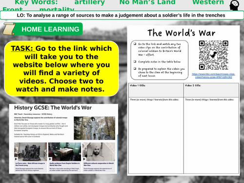 The World's War - Diversity in WW1 | Teaching Resources