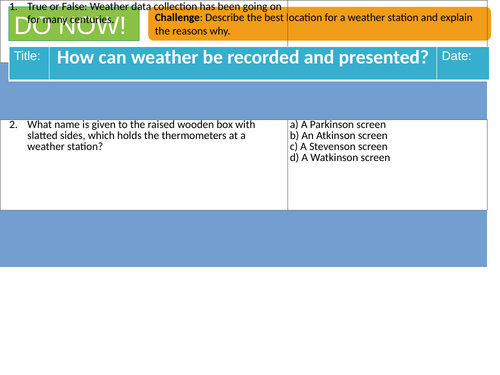 KS3 Weather & Climate - 10 lessons | Teaching Resources