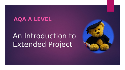 AQA Extended Project Qualification (EPQ) - PowerPoint - Introduction to ...