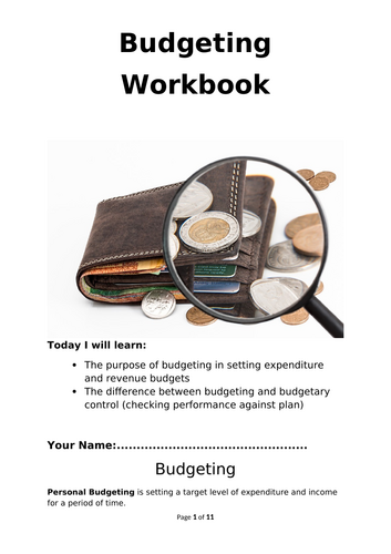 BTEC Level 2 Business Unit 2: Finance for Business- Learning Aim A, B ...