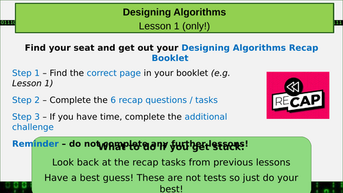 GCSE OCR Computer Science J277/02 - 2.1.2 Lesson Pack (Reading ...