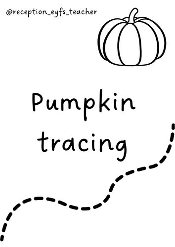 Pumpkin pre writing tracing | Teaching Resources