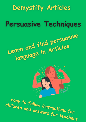 Demystify Persuasive Articles | Teaching Resources