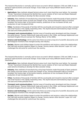 Industrial Revolution | Teaching Resources