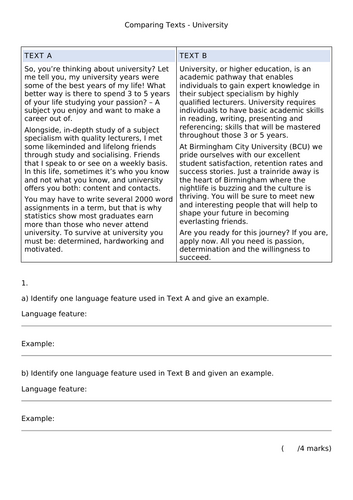 Pearson Edexcel Functional Skills English - Comparing Texts | Teaching ... Pearson Edexcel Functional Skills English - Comparing Texts | Teaching ...