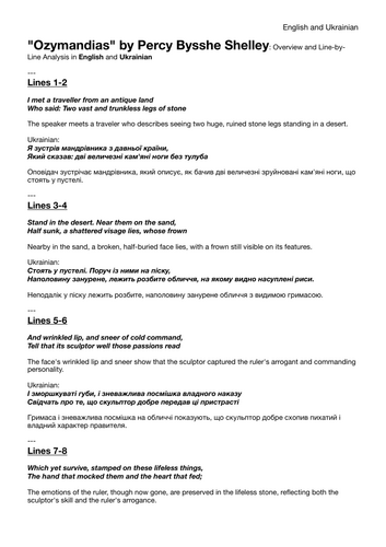 Ozymandias GCSE Poetry EAL Bilingual Pack | Teaching Resources