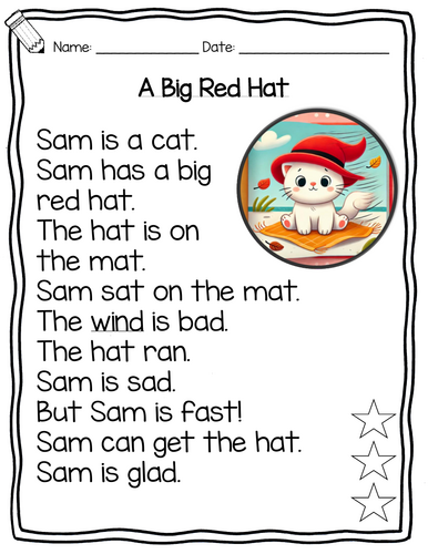 CVC words and sight words stories for beginners (Science of Reading ...
