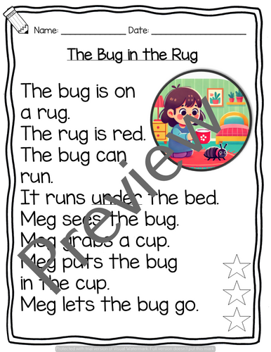 CVC words and sight words stories for beginners (Science of Reading ...