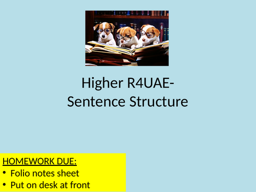 Higher English Reading for Understanding, Analysis and Evaluation Unit (R4UAE, RUAE) | Teaching ...