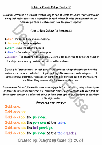 Room on the broom- colourful semantics- build a sentence | Teaching ...