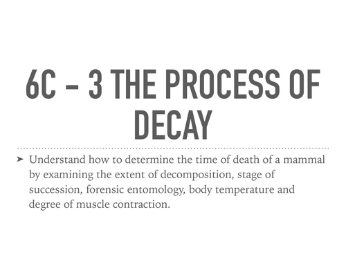A2 international 6C chapter - Decomposition and forensics - full pack | Teaching Resources