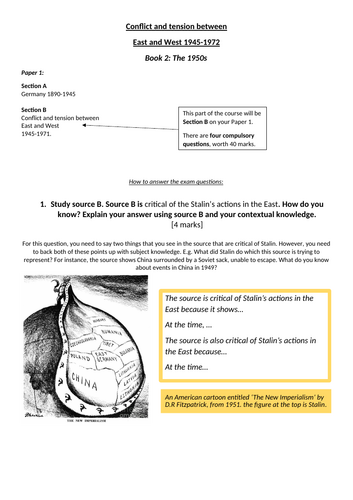 Cold War 1950's Workbook - AQA Conflict and Tension between East and ...