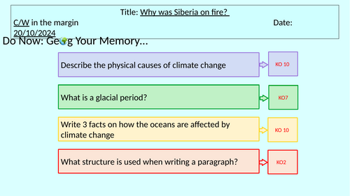 KS3 Climate change SoW - Geogrpahy | Teaching Resources