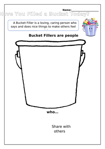 Bucket Filler vs Bucket Dipper | Teaching Resources