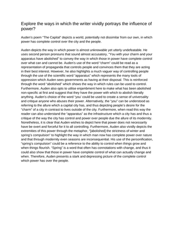 The Capital W.H.Auden Free Lesson Song of Ourselves Volume 2 | Teaching ...