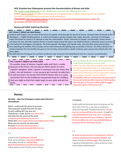 Romeo & Juliet 6-Week Unit (Y8) | Teaching Resources
