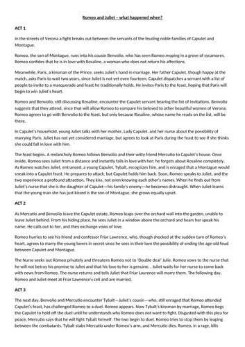 Romeo & Juliet 6-Week Unit (Y8) | Teaching Resources