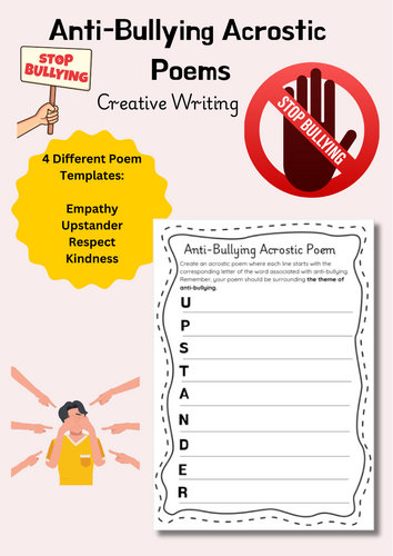 Anti-Bullying Week Acrostic Poety English Activity | Teaching Resources