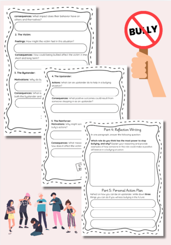 Anti-Bullying Week Bullying Roles Enlgish Analysis Activity | Teaching ...