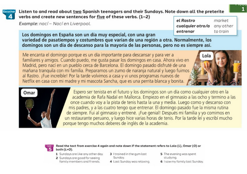 1.4 El fin de semana pasado - Diviertete | Teaching Resources