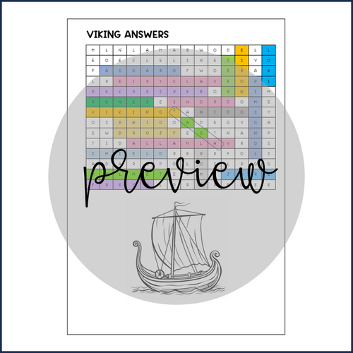 Viking Word Search Puzzle | Norse Mythology Activity | Printable ...
