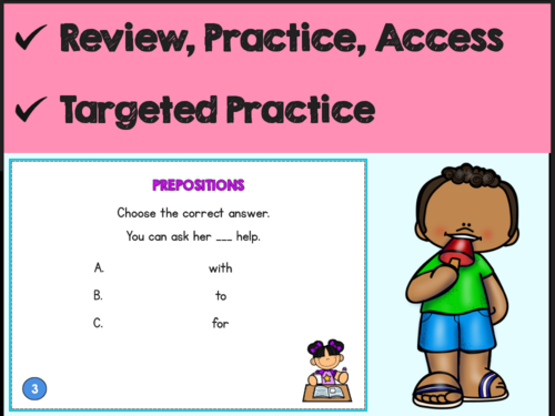 Prepositions Task Cards Practice | Teaching Resources