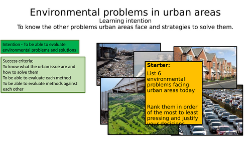 AQA A level Geography contemporary Urban Environments 2 | Teaching ...