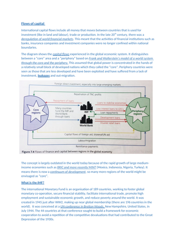 AQA A Level Geography – Global Systems and Global Governance – L2 Flows ...