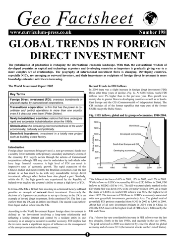 AQA A Level Geography – Global Systems and Global Governance – L4 Flows ...