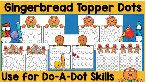 Gingerbread Man Do-A-Dot Marker Dot Dauber Activity and/or Sticker ...