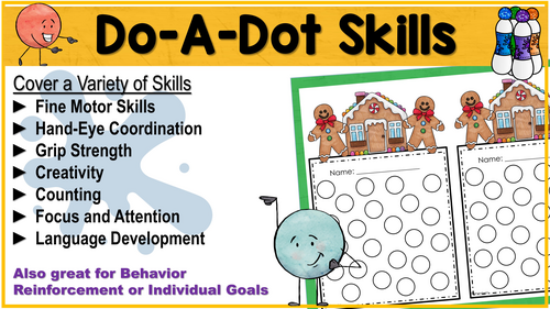 Gingerbread Man Do-A-Dot Marker Dot Dauber Activity and/or Sticker ...