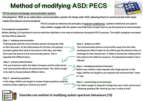 Comp 3 - methods of modifying ASD | Teaching Resources
