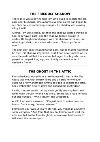 Ghost Stories for Lower KS2 children | Teaching Resources