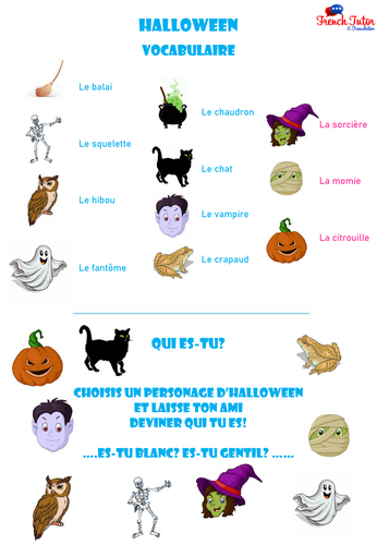 Halloween - French vocabulary and exercises | Teaching Resources