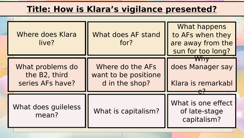 Klara and the Sun - Full Scheme of Work | Teaching Resources
