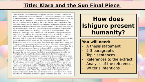 Klara and the Sun - Full Scheme of Work | Teaching Resources