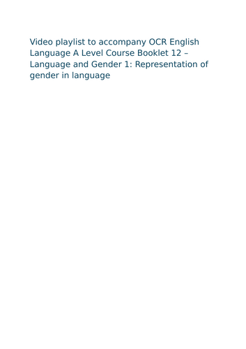 OCR A Level English Language Year 1 - Course Booklet 12 - Language ...