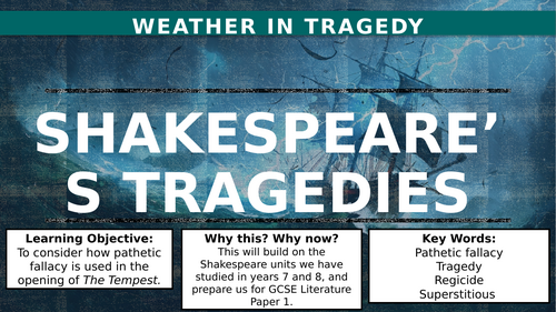 Shakespeare's Tragedies: Weather (Tempest) | Teaching Resources