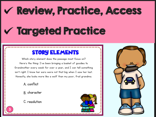Story Elements Task Cards Review Activities | Teaching Resources