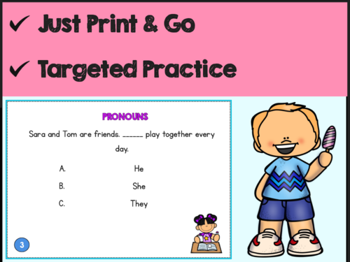 Pronouns Task Cards Engaging Activities | Teaching Resources