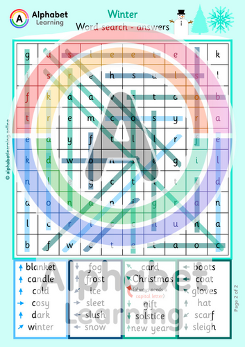 Wordsearch - Winter, x23 words to find | Teaching Resources