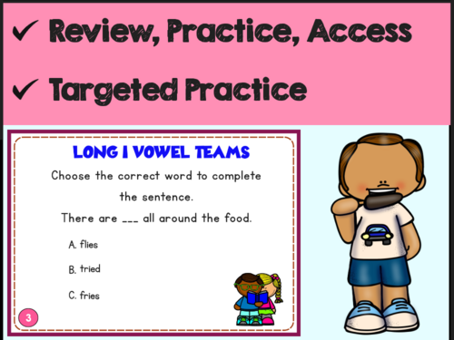 Long I Vowel Teams Task Cards Phonics Engaging Activities | Teaching ...