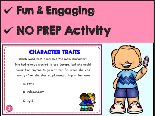 Character Traits Task Cards Review | Teaching Resources