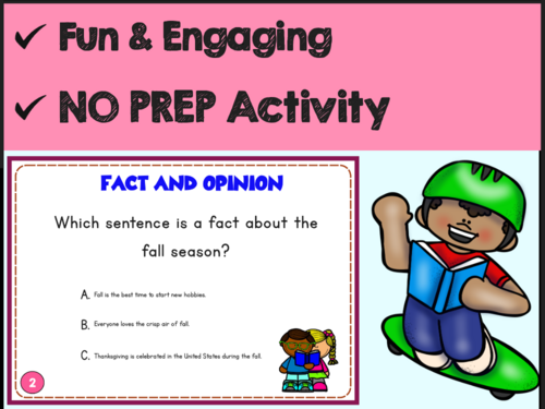 Fact And Opinion Task Cards English Language Arts Practice | Teaching ...