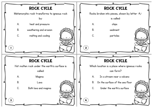 Rock Cycle Task Cards Science Engaging Activities | Teaching Resources