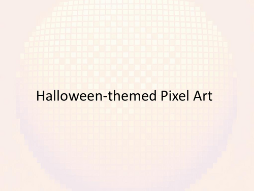 Halloween themed Pixel Art | Teaching Resources