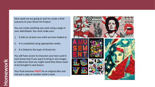 Art and Design Street Art/Graffiti Scheme of Work | Teaching Resources